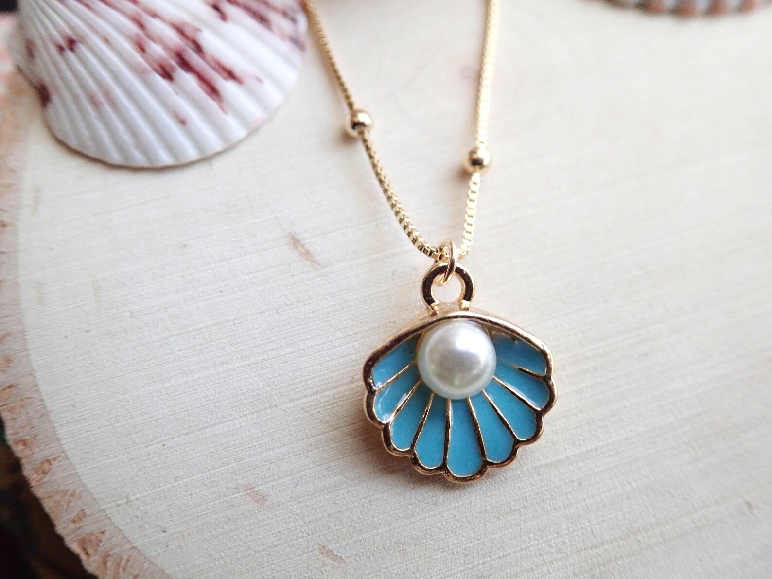 Sea Shell Gift Pearl Seashell Necklace Pearl in Shell - Etsy