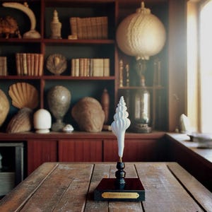 Mounted Shell Sculpture, Sea Shell on Stand, Tropical Shell Display ...