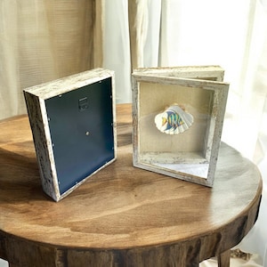 Seashell Shadow Box, Coastal Decor Wall Art, Shells Framed, Beach House ...