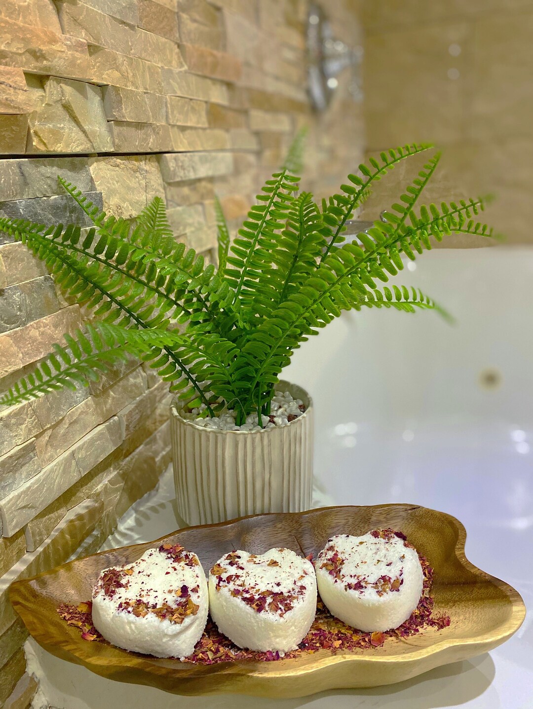 Valentines Bath Bomb Heart Bath Bomb Valentines Day Gift Romantic Bath ...