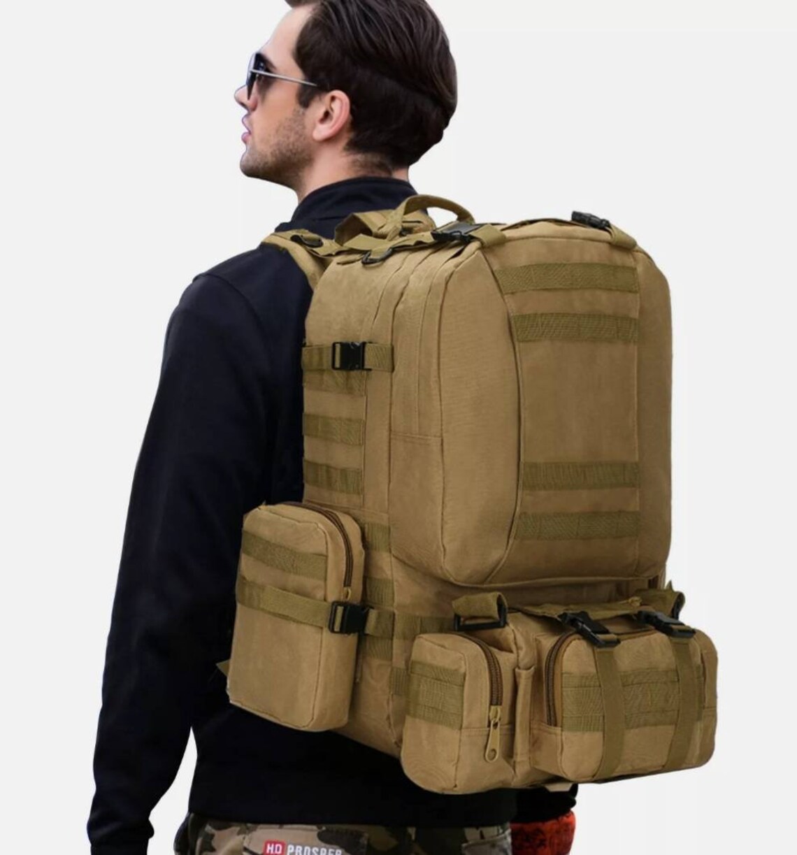 55L Large Size Military 4in1 Tactical Molle Bag for Camping, Hiking ...