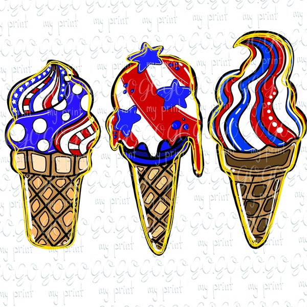 Patriotic Ice Cream Party - Etsy