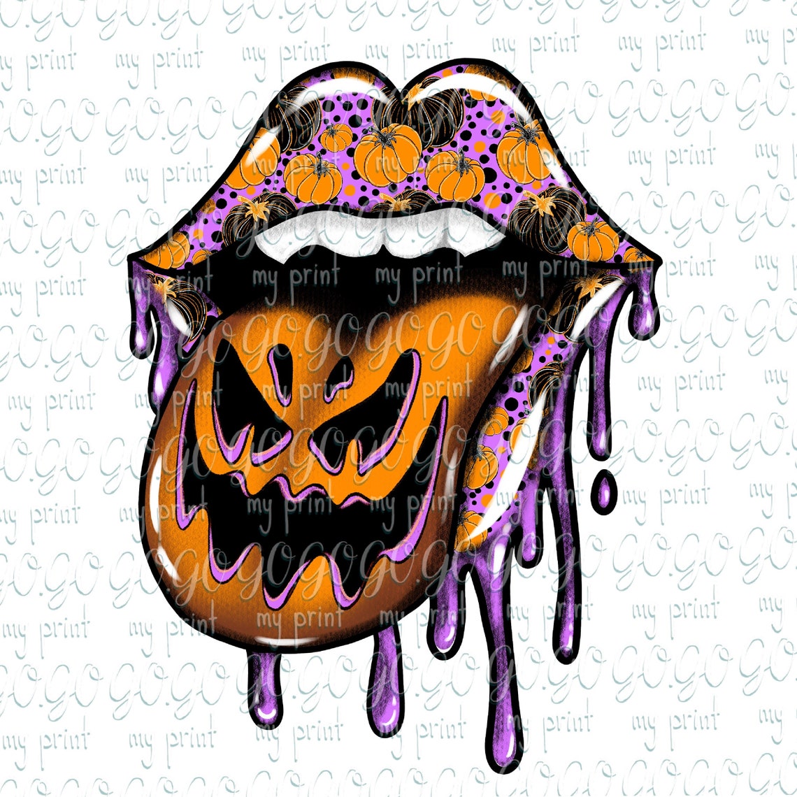 Halloween Png Halloween Lips Png Pumpkin Lips Fall Sublimation - Etsy