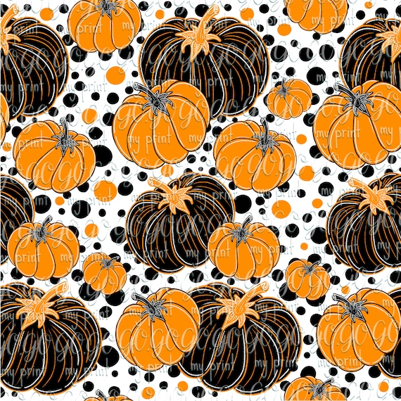 Seamless Files Pumpkin Seamless Pattern Fall Seamless File - Etsy