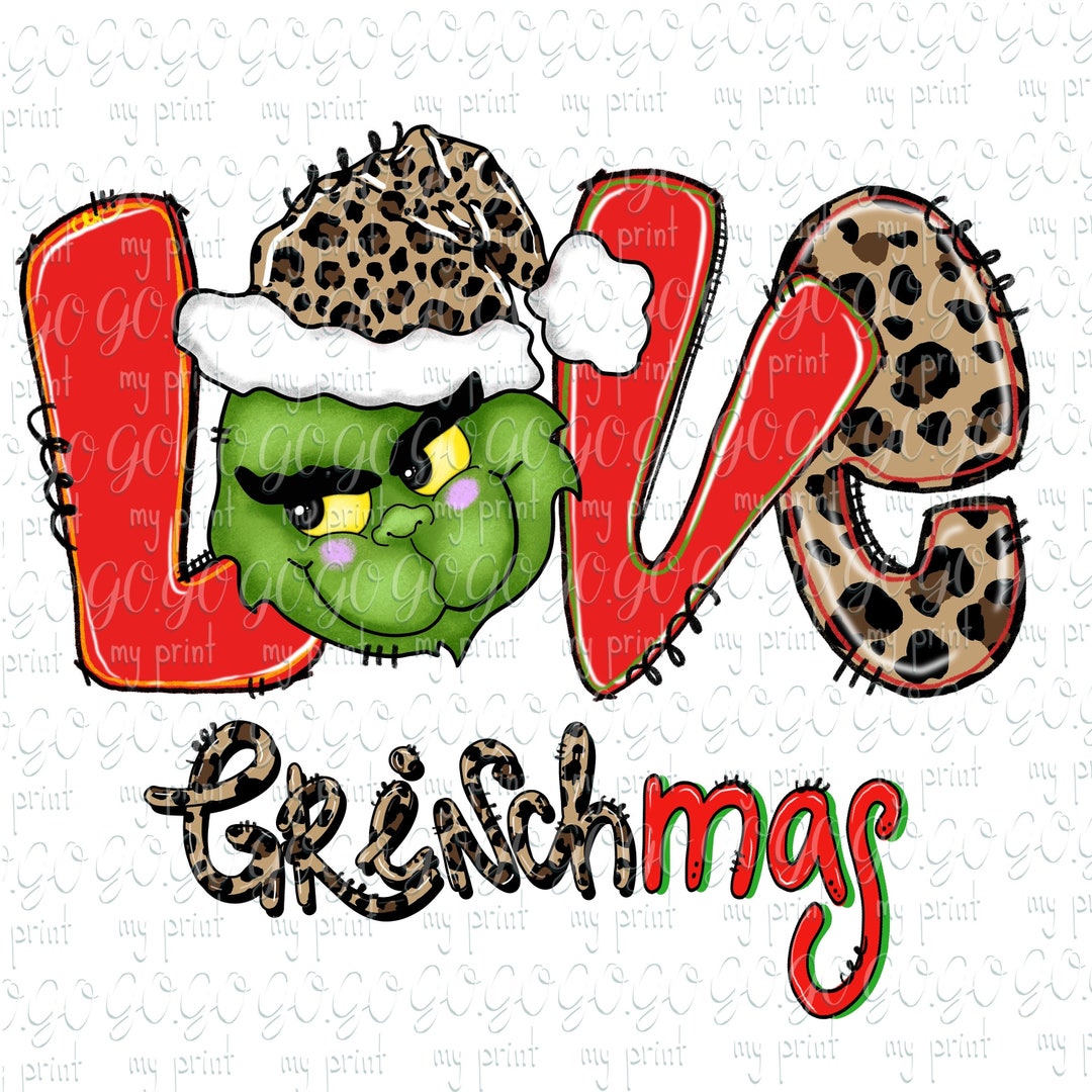 Archivos png de Navidad Mean green one Grin face Love - Etsy España