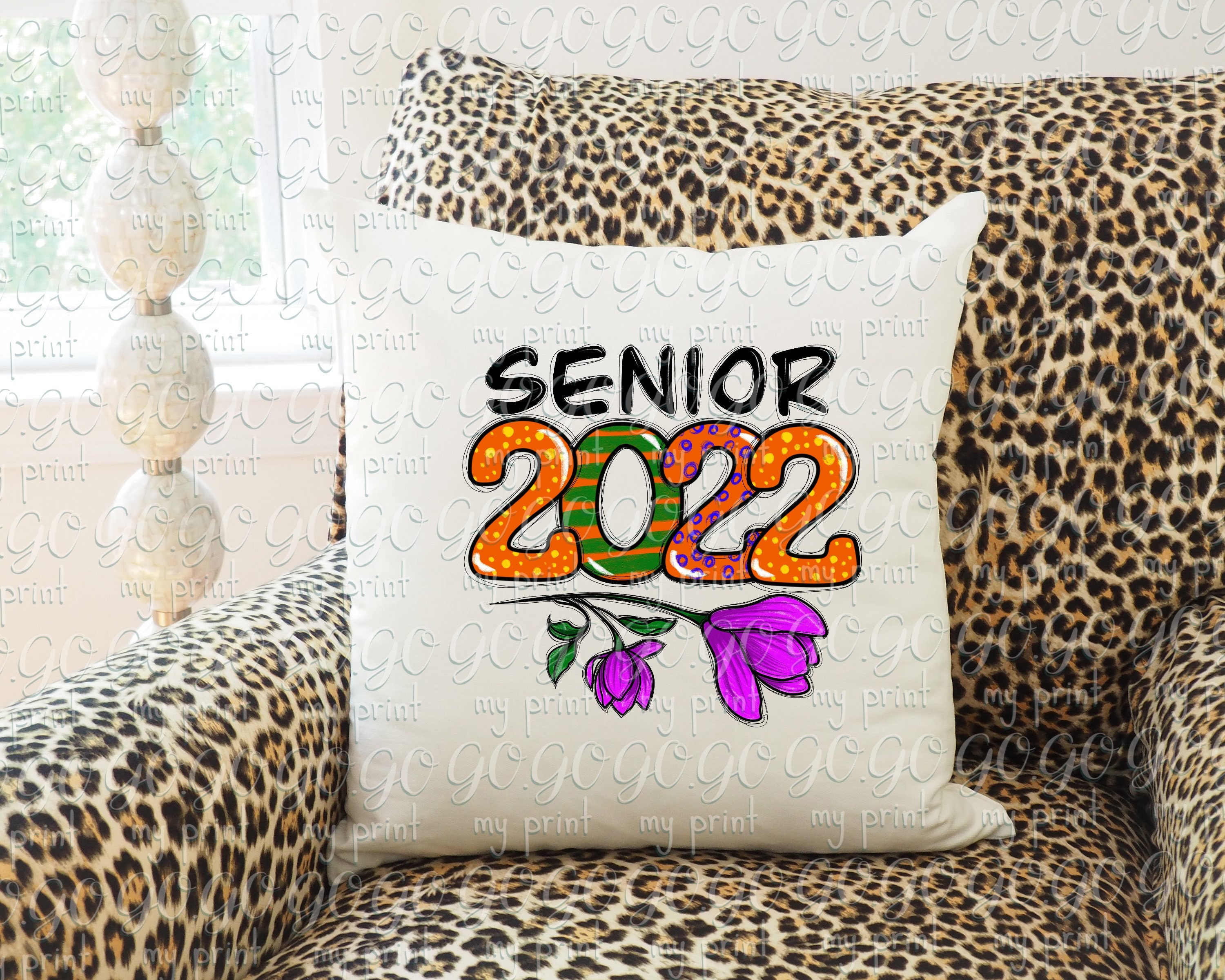 Senior 2022 Png Senior 2022 Sublimation Designs Orange & Pink | Etsy