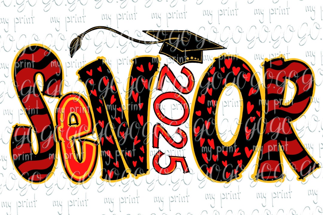 Senior Png Senior 2026 Png Class of 2026 Sublimation Designs Red and ...
