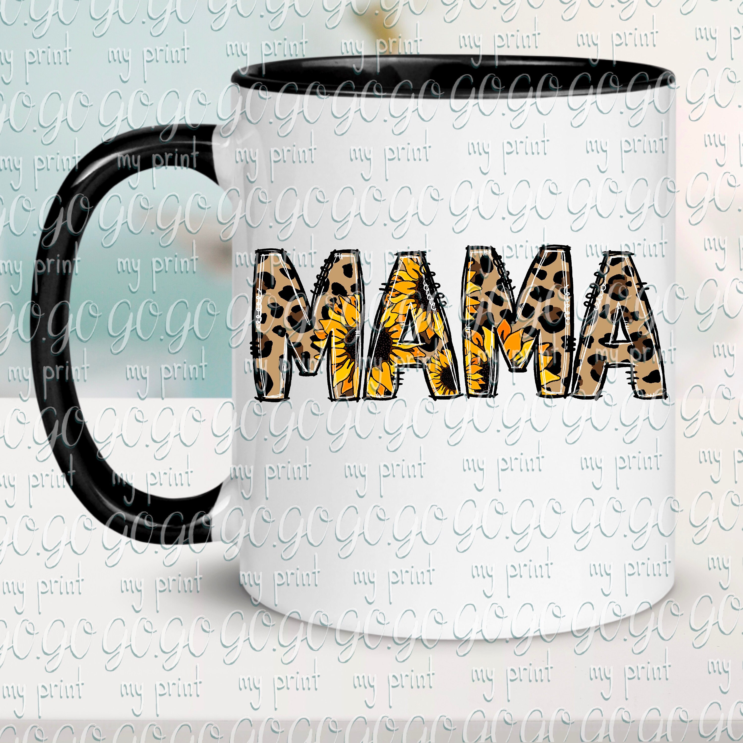 Sunflower Mama Leopard Png, Sublimation Designs, Cheetah Flower, Preppy ...