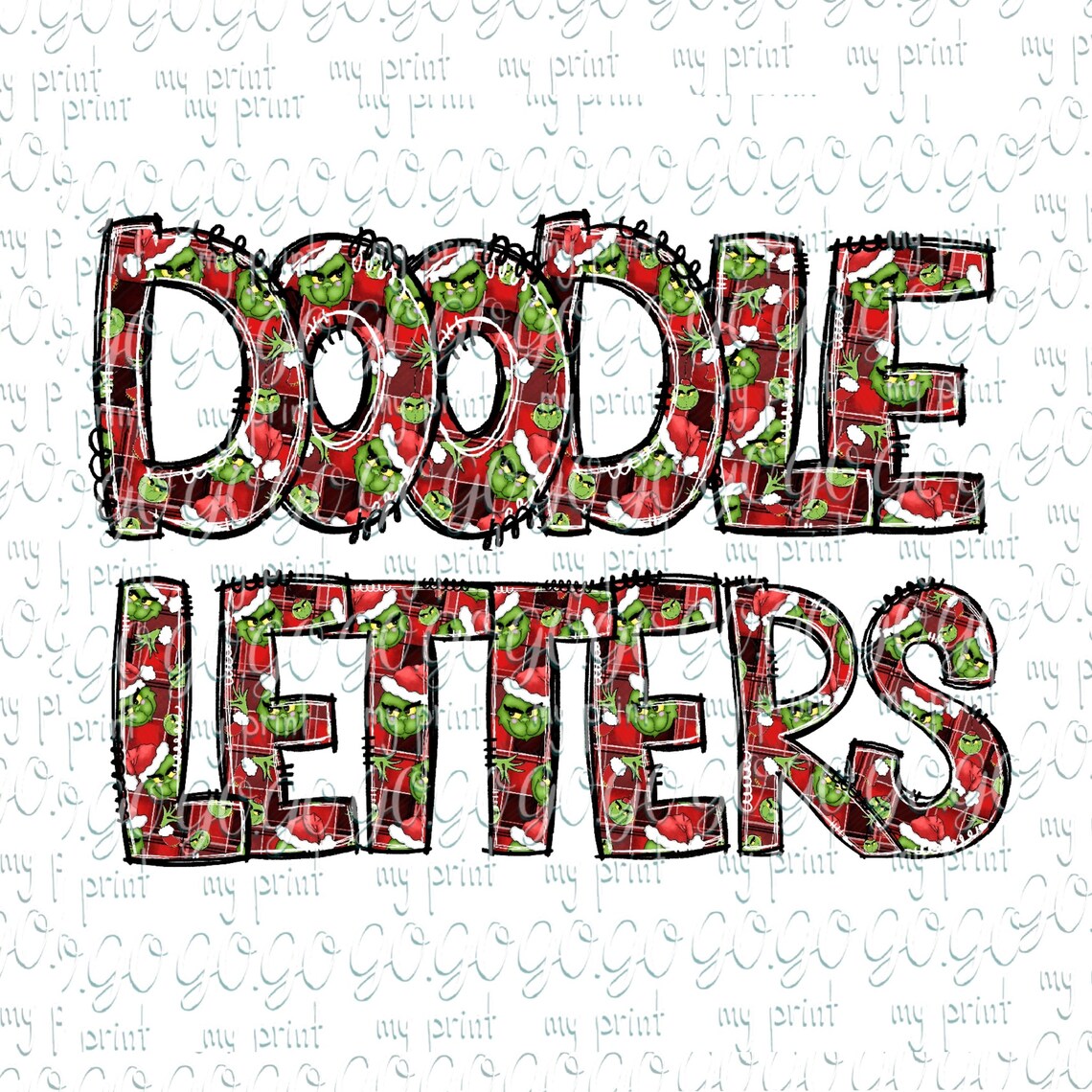 Alphabet Png Files Holidays Font Doodle Letters and Numbers Uppercase ...