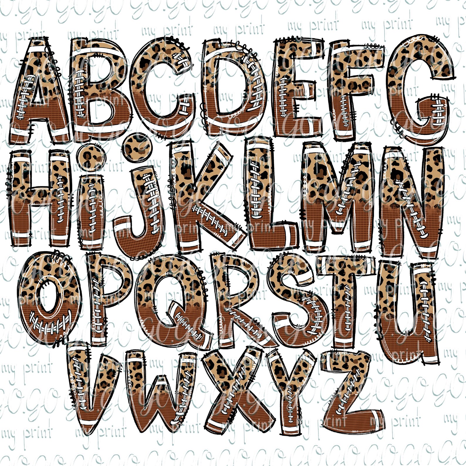 Alphabet Png Files American Football Font Numbers Font Doodle Letters ...
