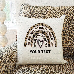 Leopard Rainbow With Heart Png Sublimation Designs Cheetah Clip Art ...