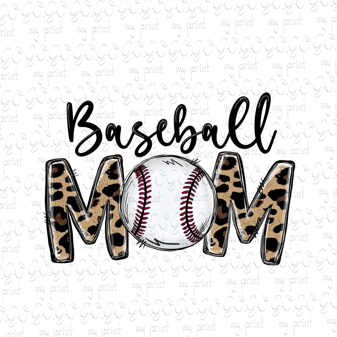 Baseball Mom Sublimation Png Design Download Baseball Mama Leopard ...