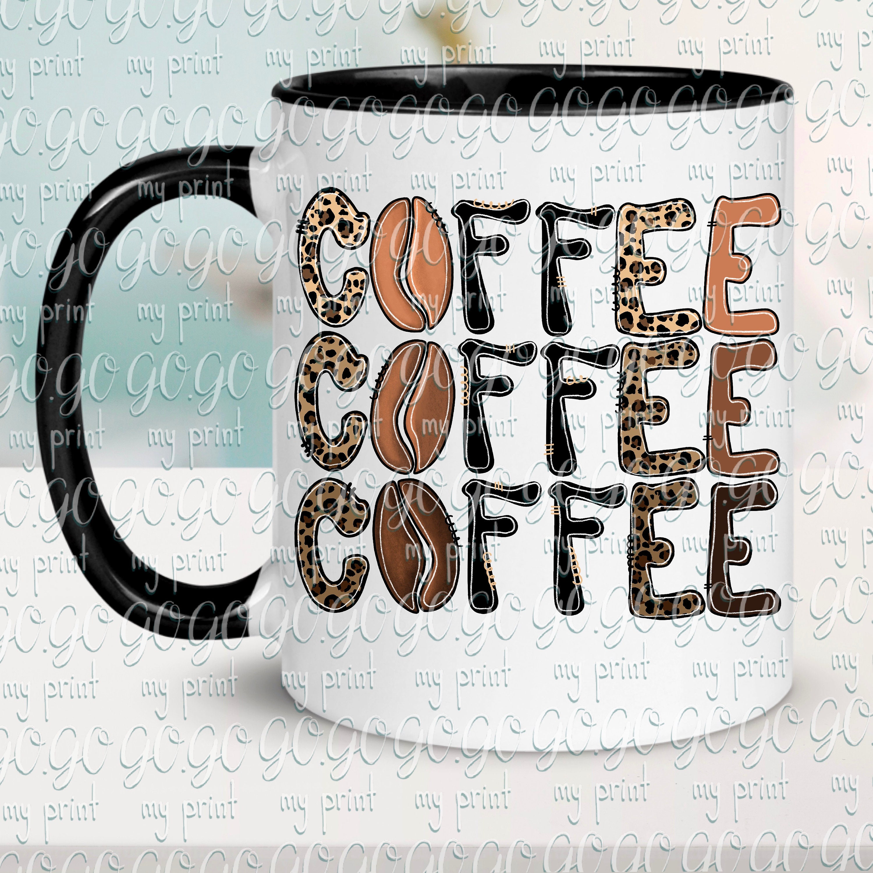 Coffee Png Cheetah Leopard Coffee Sublimation Designs Digital - Etsy