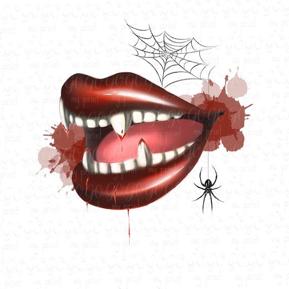 Halloween Png Vampire Lips Png Halloween Lips Png Vampire - Etsy