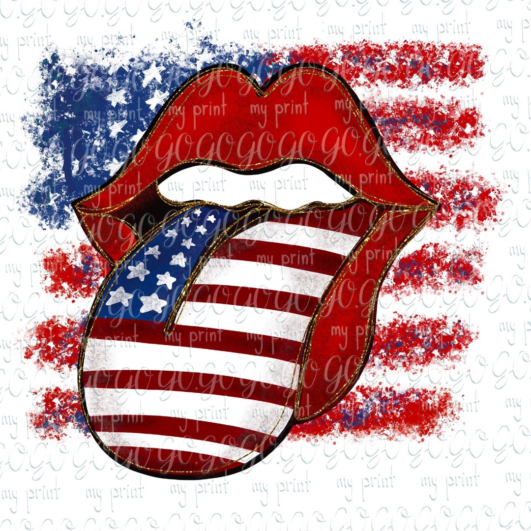 Fourth of July Png Patriotic Lips Png Files for Sublimation Usa 4th of ...