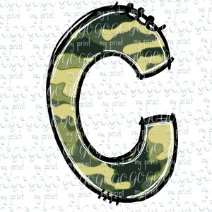 Alphabet Png Files Camo Letters Camouflage Alphabet Doodle Letters Hand ...