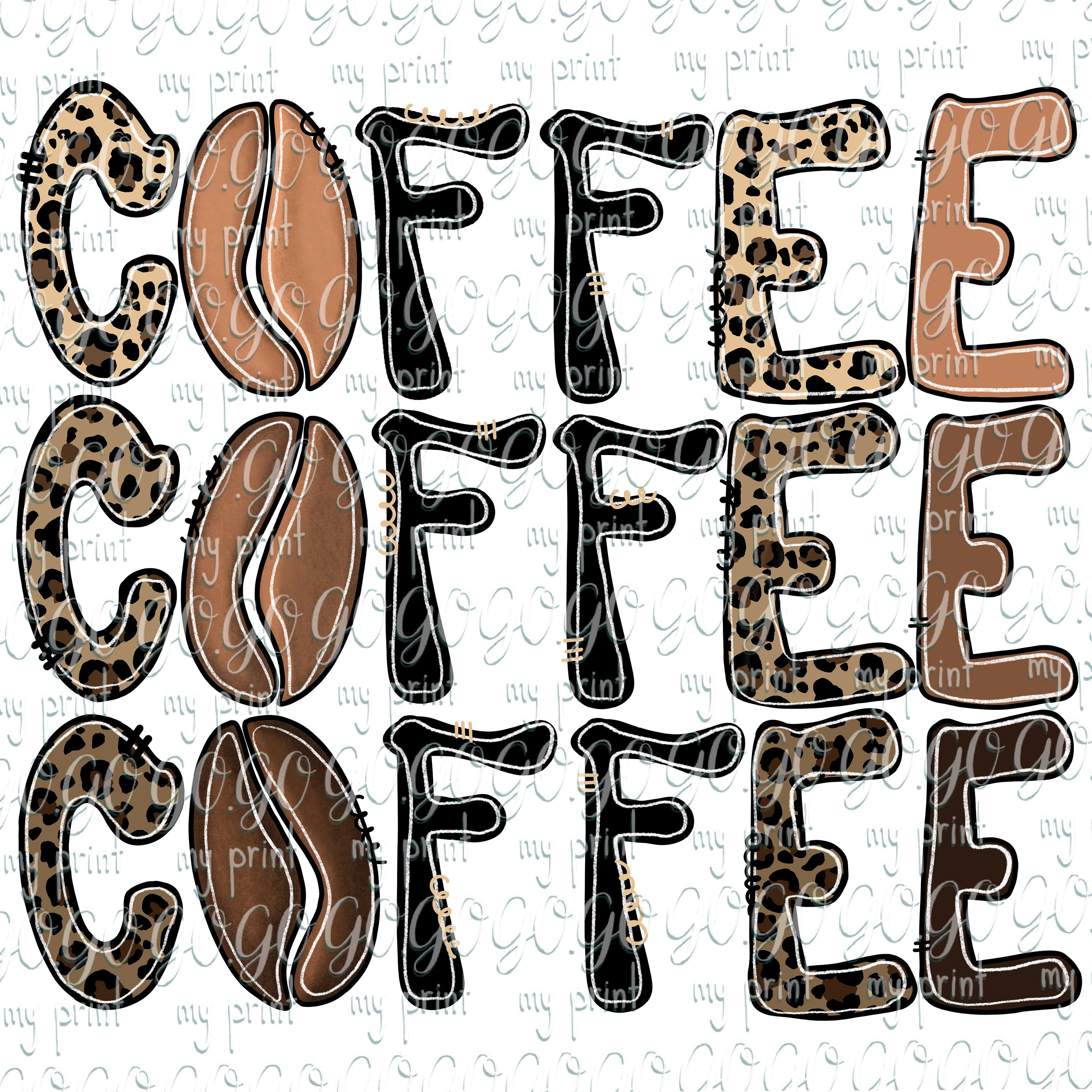Coffee Png Cheetah Leopard Coffee Sublimation Designs Digital - Etsy