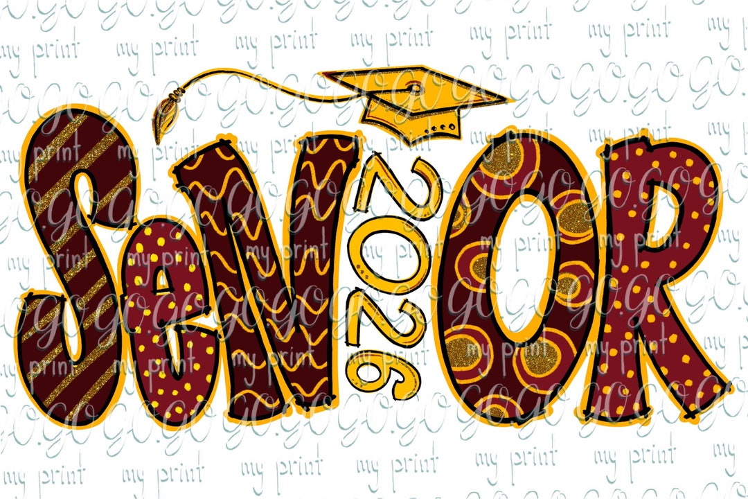 Senior Png Senior 2026 Png Class of 2026 Sublimation Designs Burgundy ...