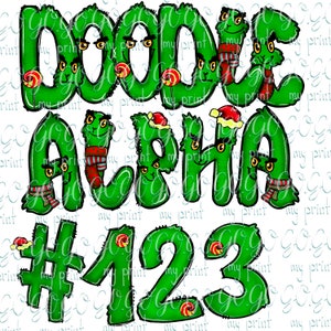 Alphabet Png Files Doodle Letters and Numbers Uppercase Alphabet Set ...