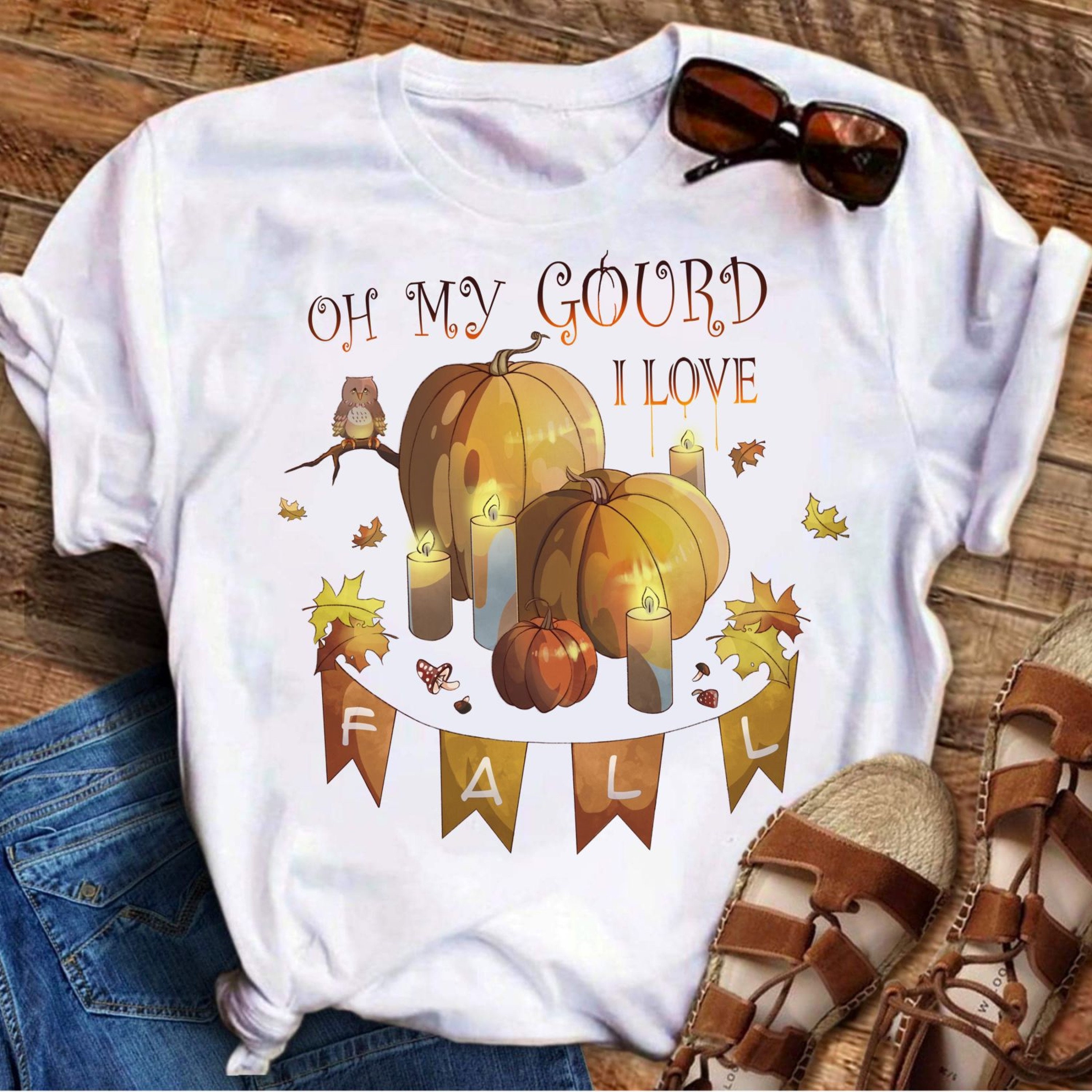 Oh My Gourd I Love Fall PNG File for Sublimation Designs | Etsy