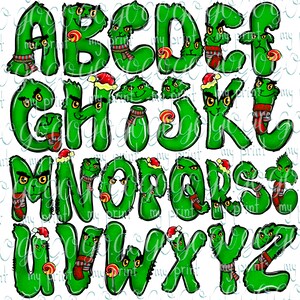 Alphabet Png Files Doodle Letters and Numbers Uppercase Alphabet Set ...