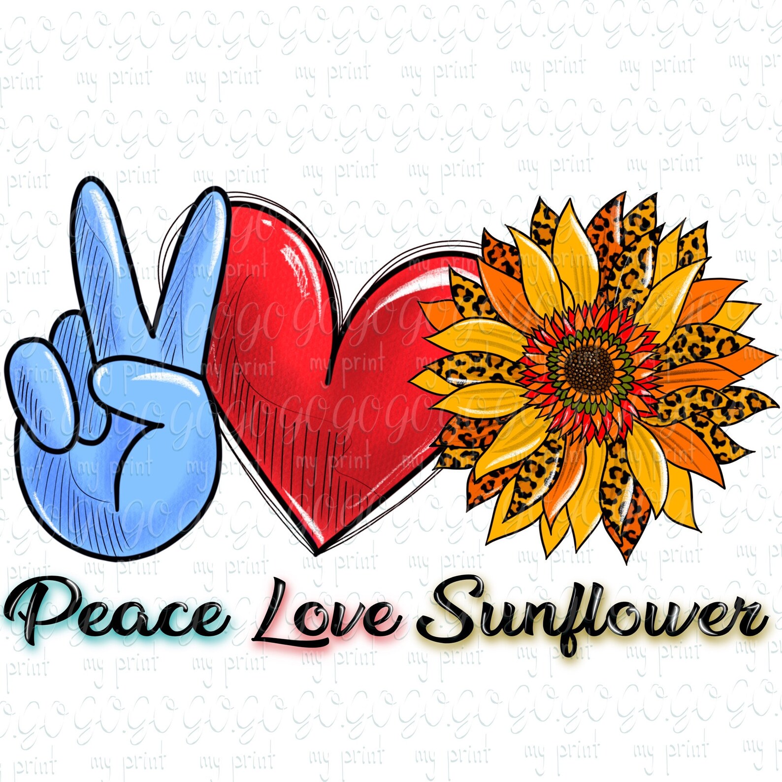 Peace Love Sunshine Sublimation Png Download Sunflower | Etsy
