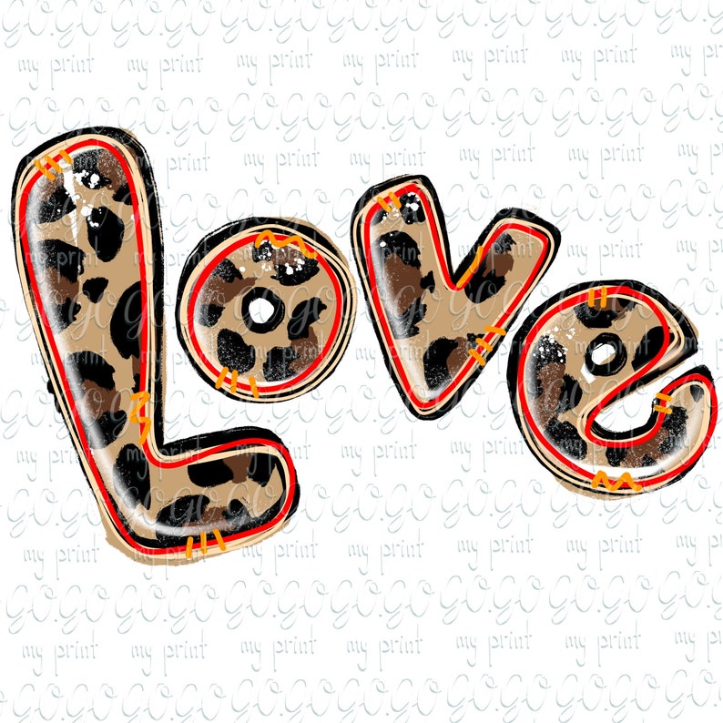 Love Leopard Png Designs Cheetah Png Print Sublimation Designs - Etsy