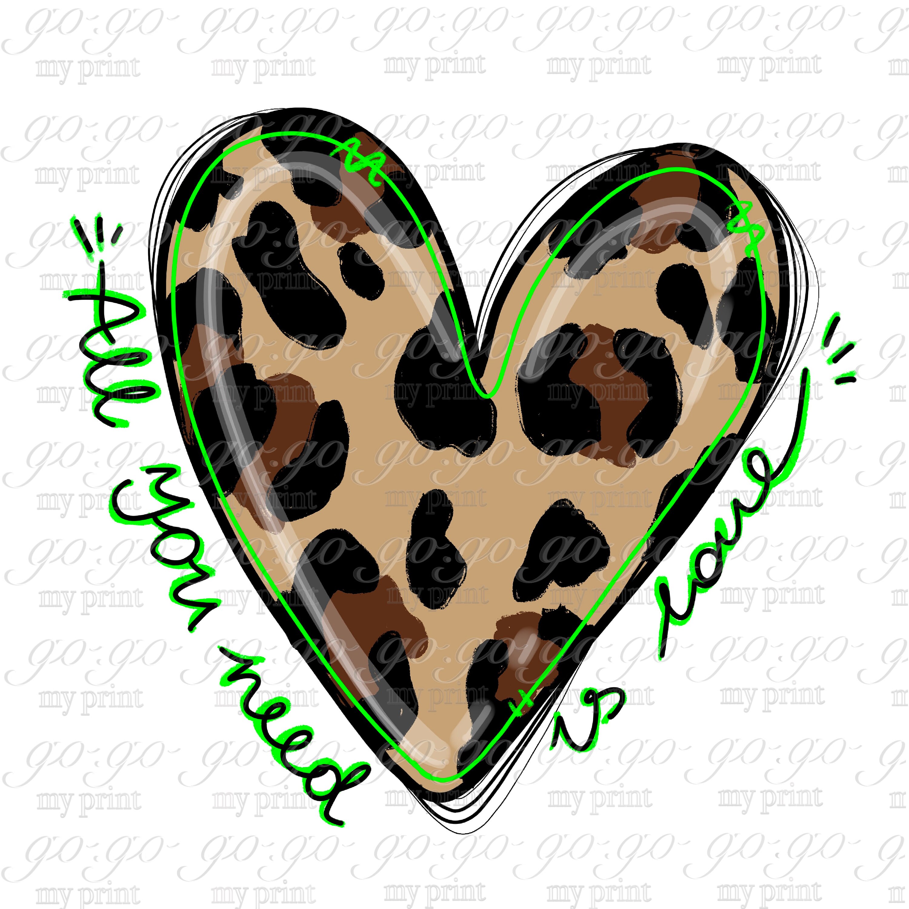 Leopard Cheetah Heart Png Sublimation Valentine Leopard Png T-shirt ...