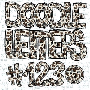 Alphabet Png Files Western Font Bundle Rustic Cow Animal Print Hand ...