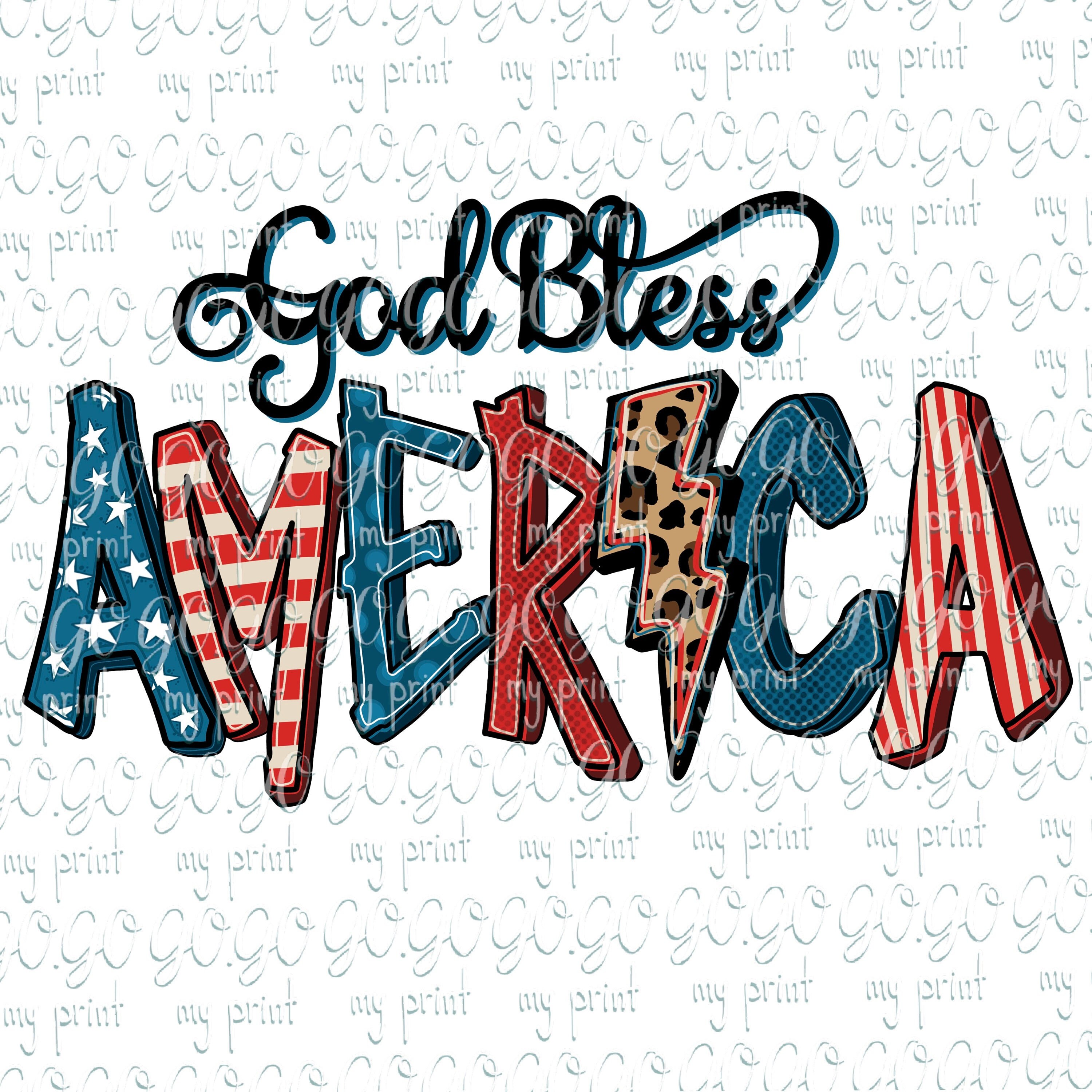 Fourth of July Png God Bless America Png 4th of July Png - Etsy