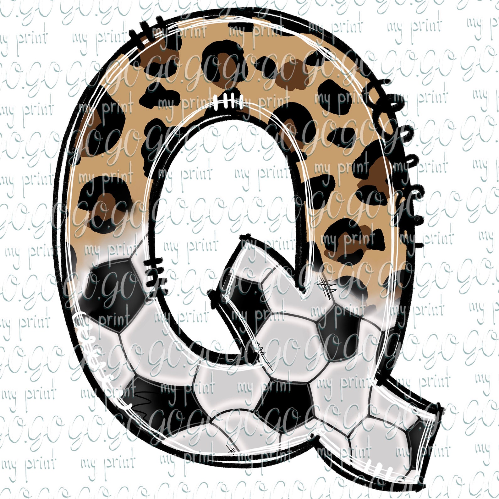 Alphabet Png Files Soccer Football Alphabet Doodle Letters Png - Etsy