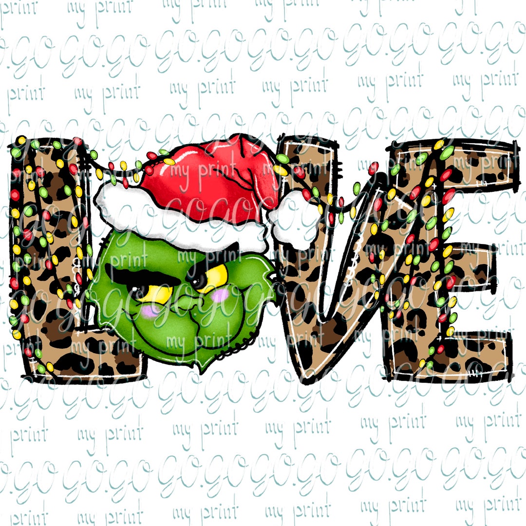 Christmas Png Files Leopard Love Png Grin Face Hand Drawn Christmas Png ...