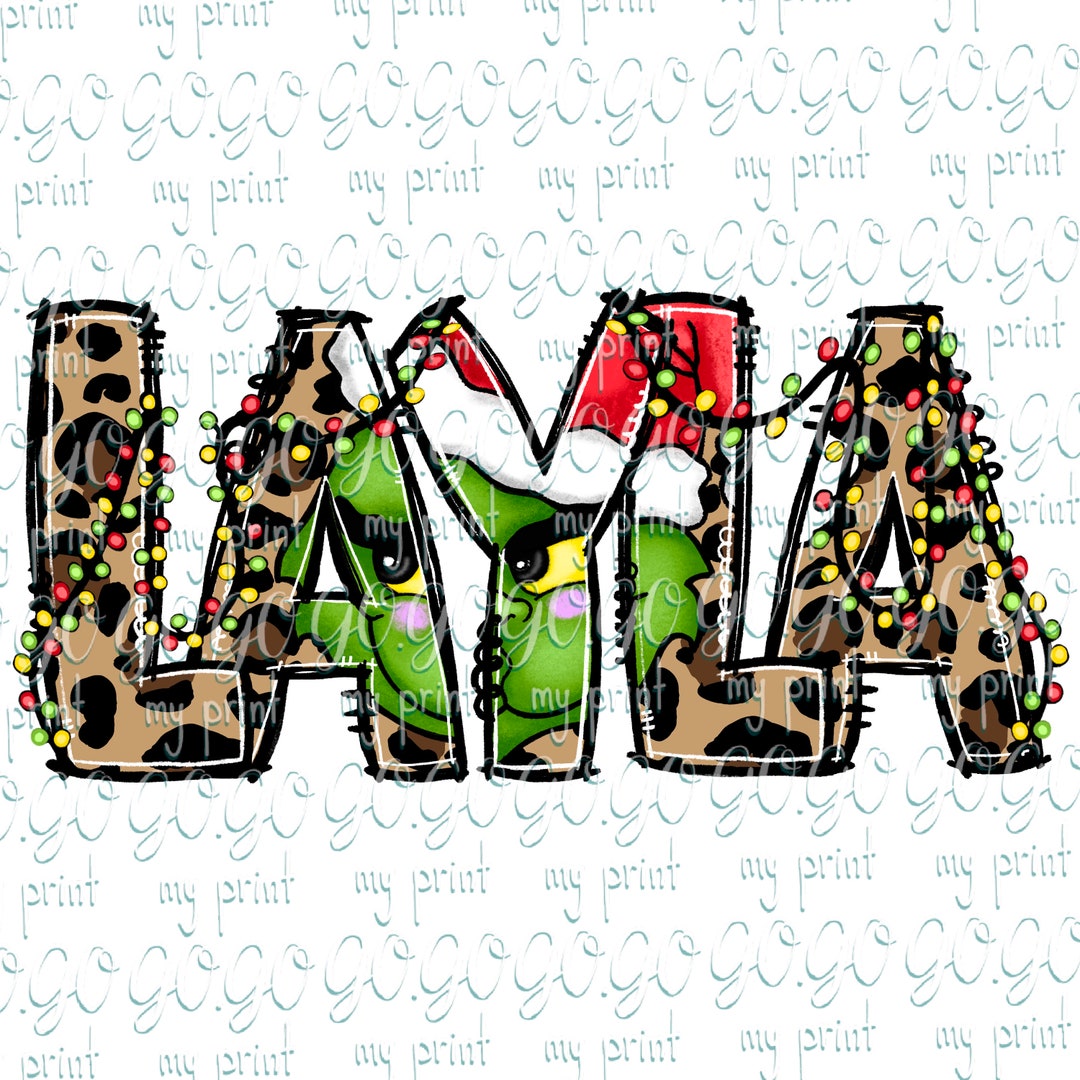 Christmas Png Files Leopard Layla Png Grin Face Hand Drawn Christmas ...