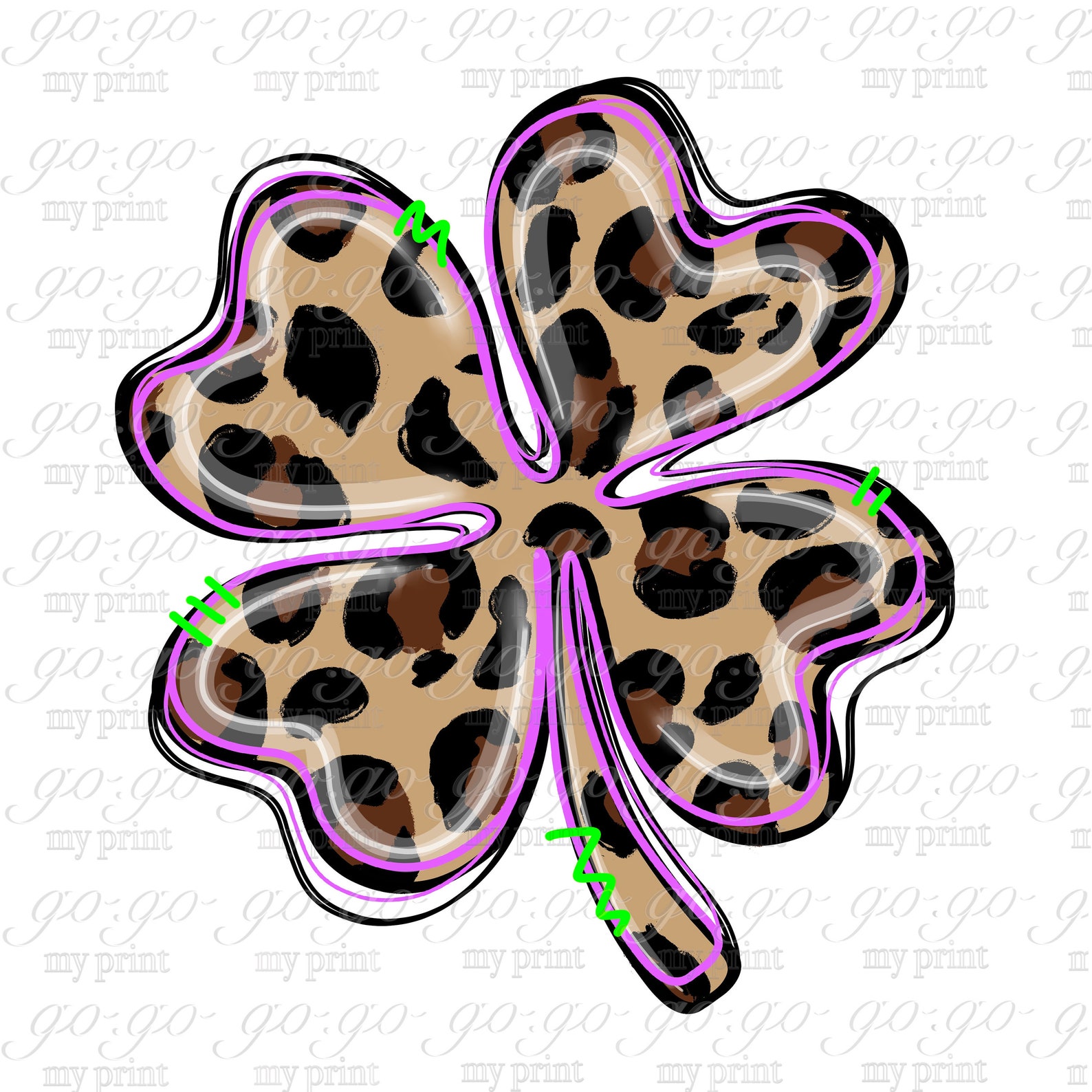 Leopard Shamrock Png St Patrick's Day Png Shamrock | Etsy