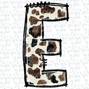 Alphabet Png Files Western Font Bundle Rustic Cow Animal Print - Etsy