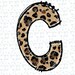 Alphabet Png Files Leopard Doodle Letters Cheetah Letters Png Hand ...