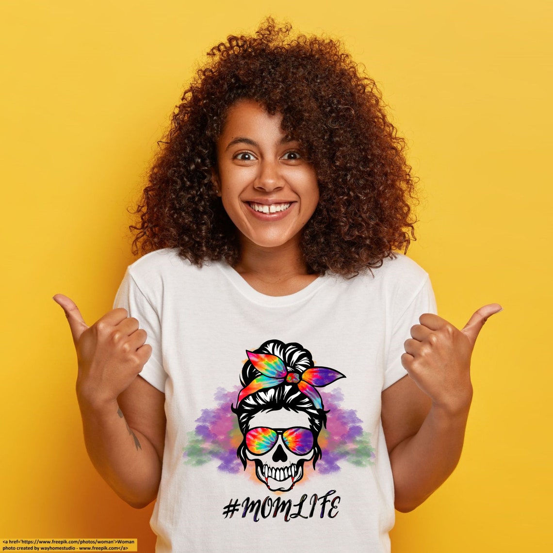 Mom Life Tie Dye Png Mom Life Skull Png Messy Bun Etsy