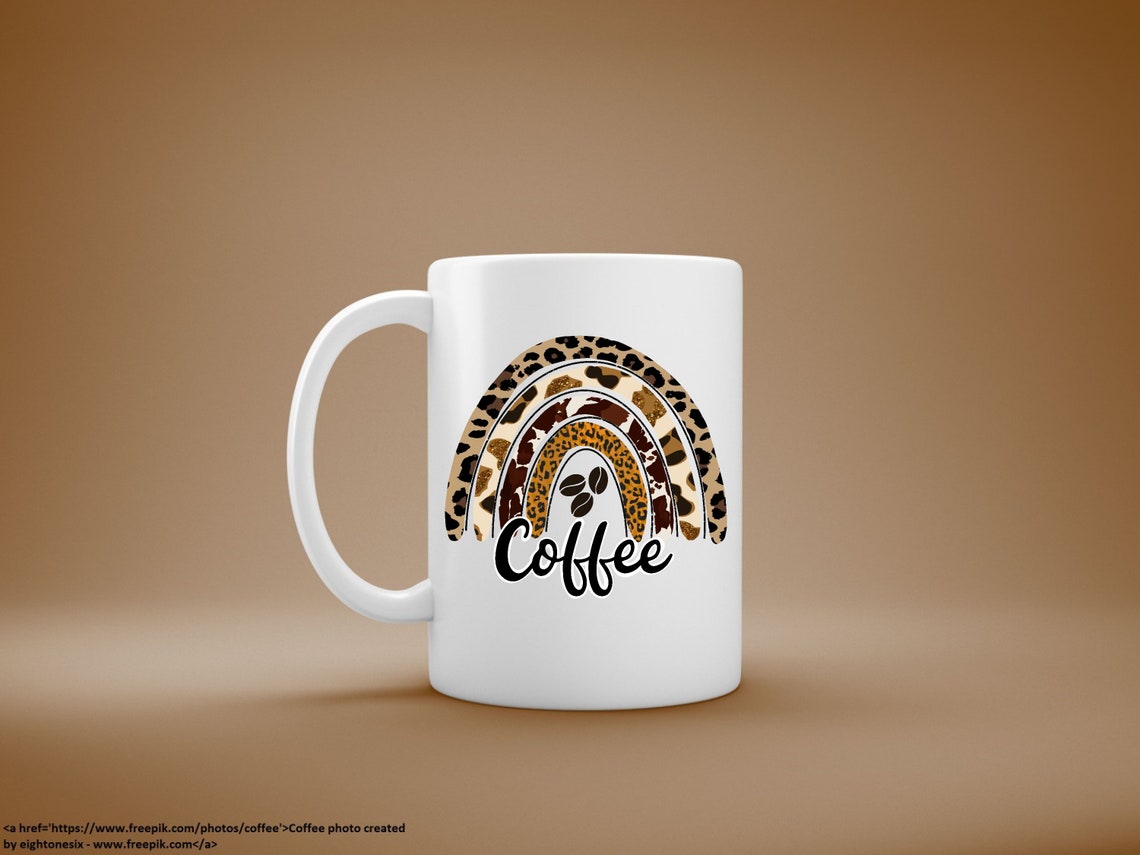 Leopard Rainbow Png Designs Coffee Cheetah Clip Art Rainbow - Etsy