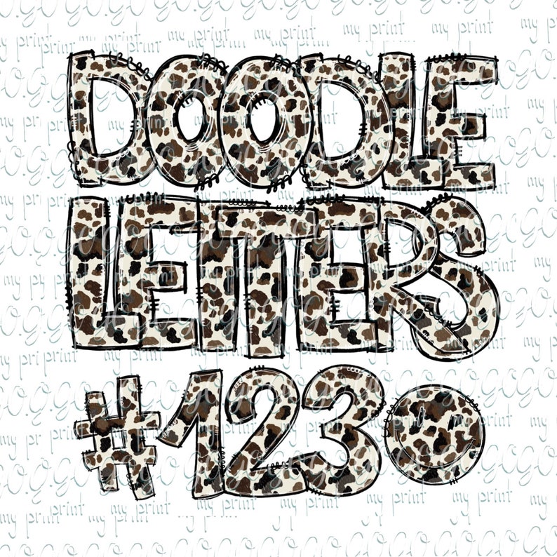 Alphabet Png Files Western Font Bundle Rustic Cow Animal Print Hand ...