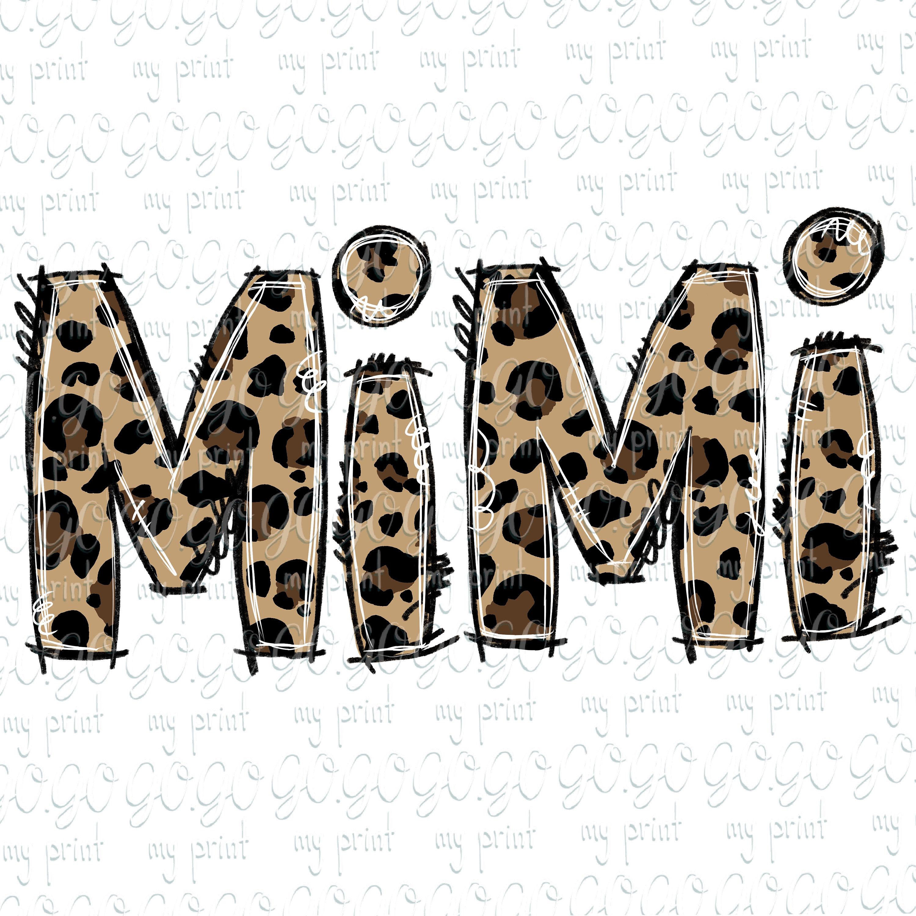 Leopard Mimi Png for Sublimation Designs Downloads Mimi | Etsy