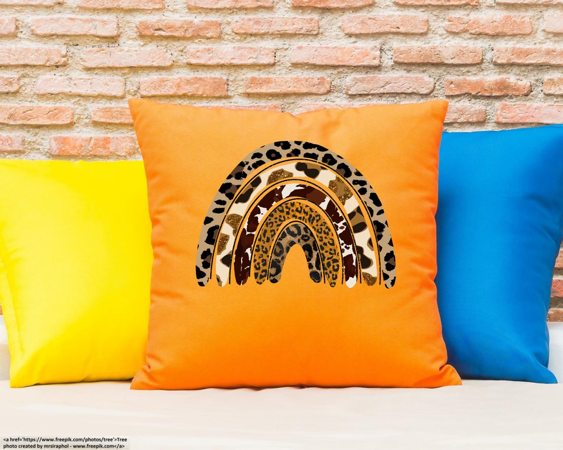 Leopard Rainbow Png Designs Cheetah Clip Art Rainbow Clipart | Etsy