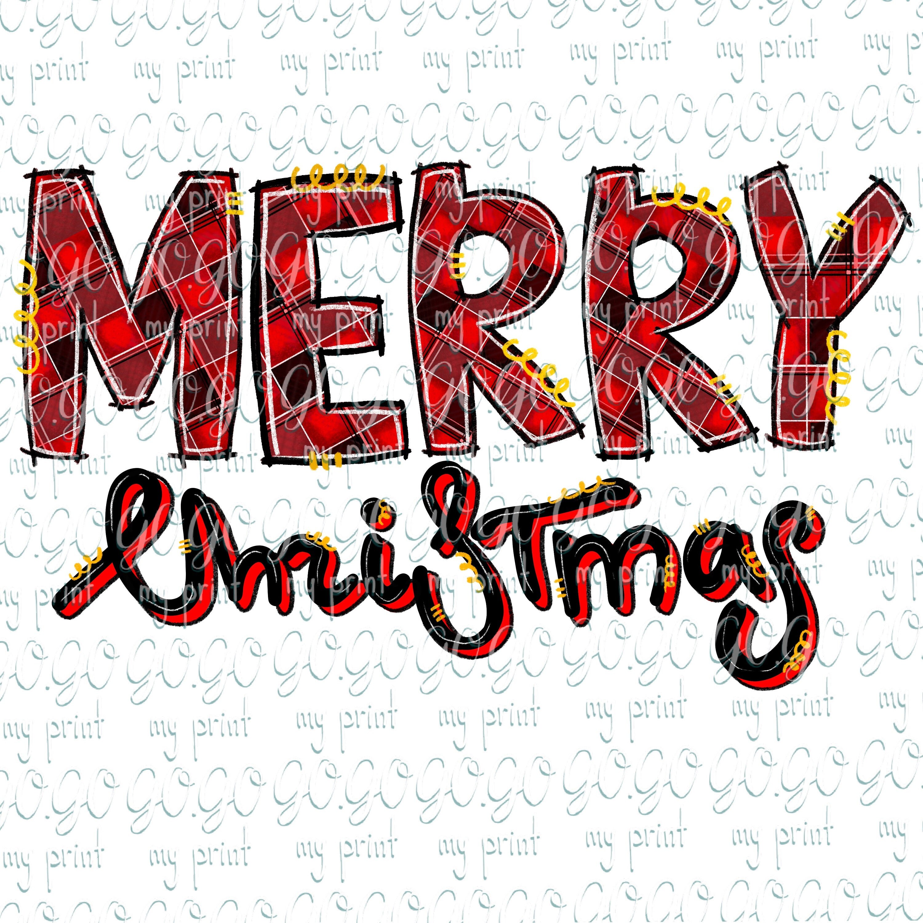 Christmas Png Files Merry Christmas Sublimation Designs - Etsy
