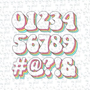 Alphabet Png Files Groovy Png Alphabet, Doodle Letters, 70's Ads Kid ...