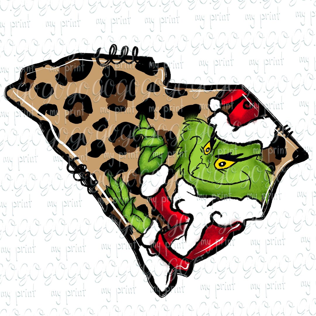 Christmas Png Files SC Leopard Santa Png Mean Green One South Carolina ...