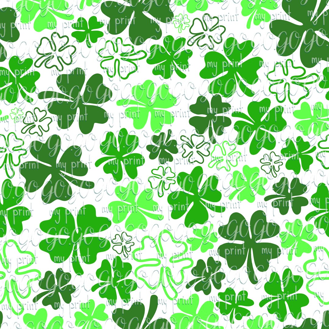 Seamless Files Shamrock Seamless Pattern St Patricks Day Digital Paper ...
