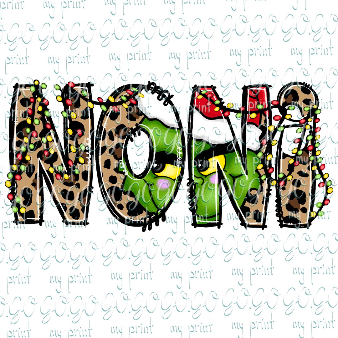 Christmas Png Files Leopard Noni Mean Green One Grandma Grin - Etsy