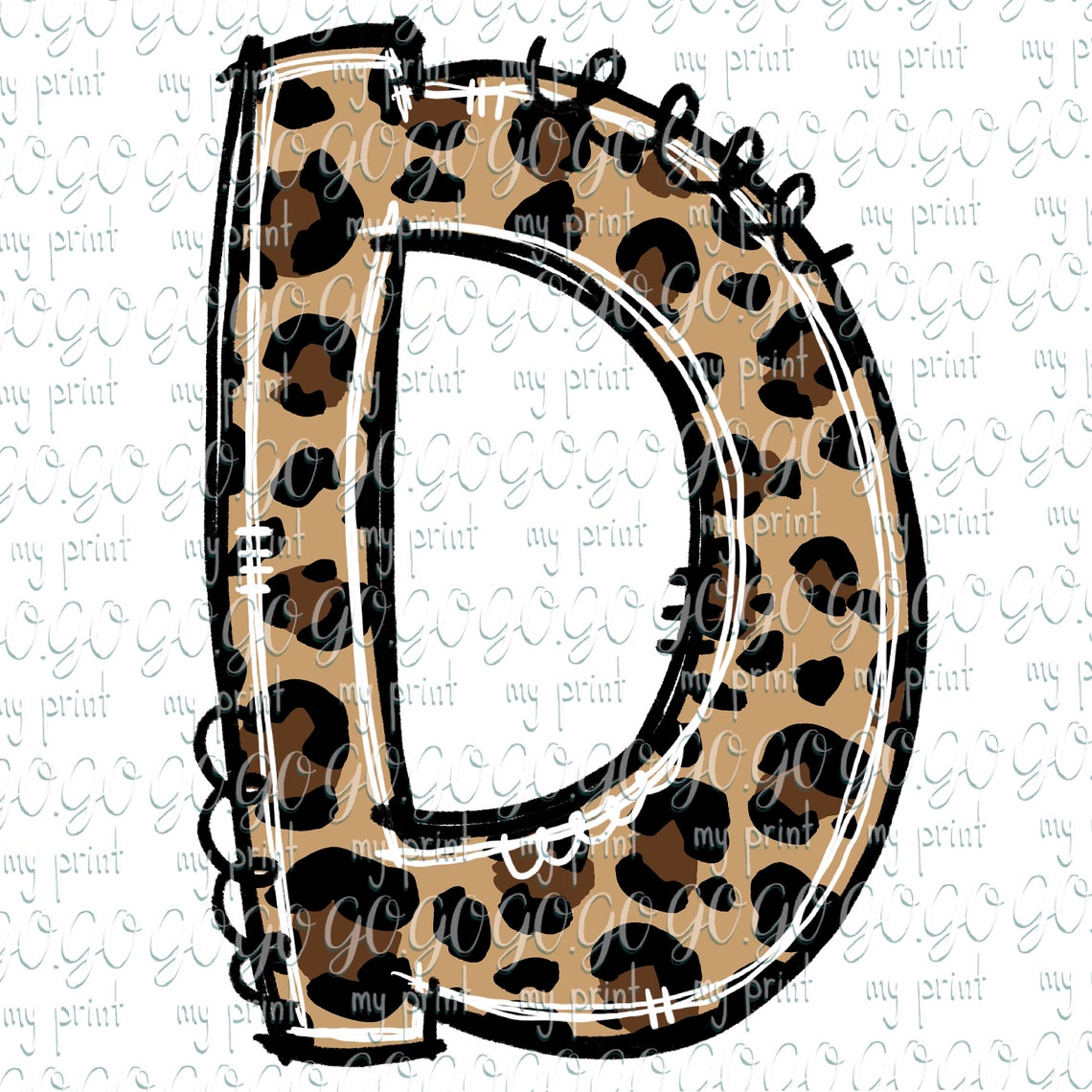 Alphabet Png Files Leopard Doodle Letters Cheetah Letters Png - Etsy