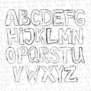 Alphabet Png Files Letters With Transparent Inside PNG SVG EPS Digital ...