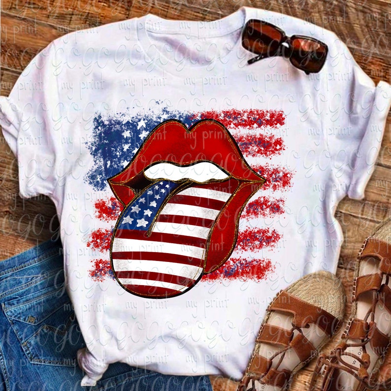 Fourth of July Png Patriotic Lips Png Files for Sublimation - Etsy