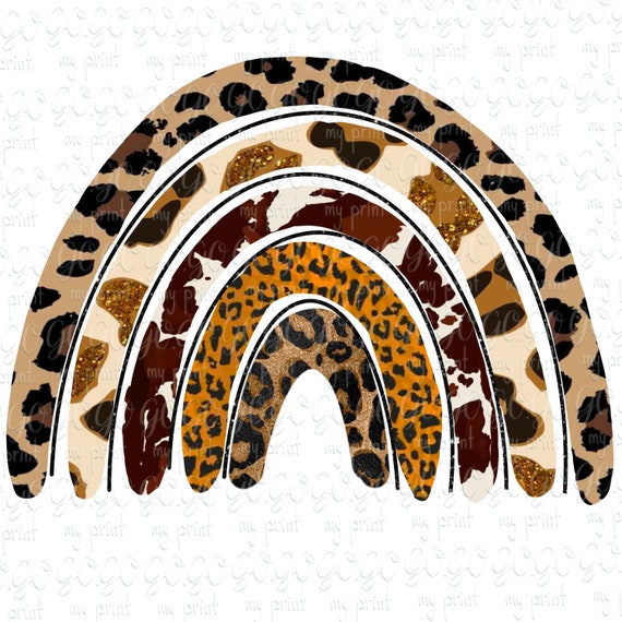 Leopard Rainbow Png Designs Cheetah Clip Art Rainbow Clipart - Etsy